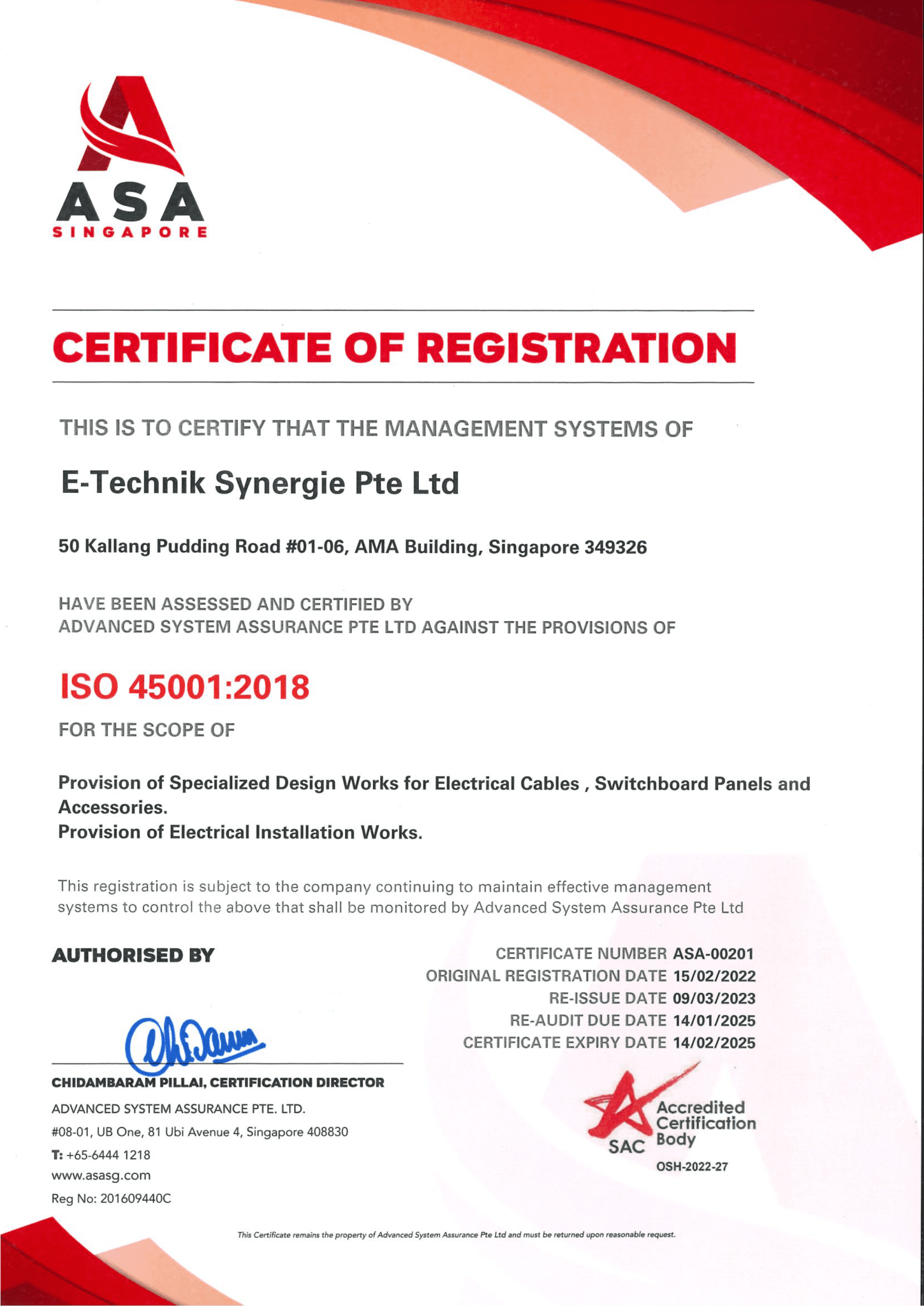 Our Company – E-Technik Synergie Pte Ltd