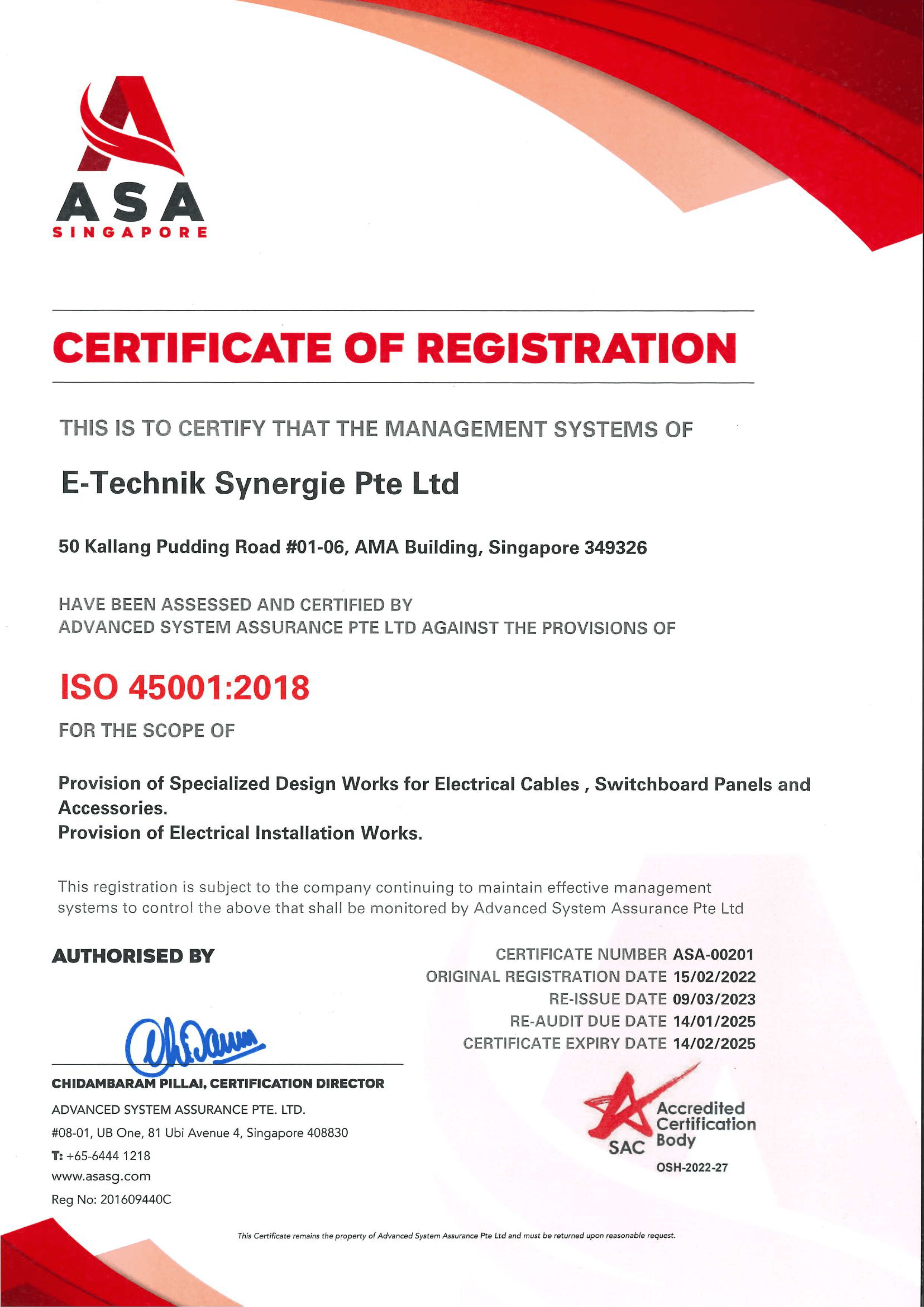Our Company – E-Technik Synergie Pte Ltd